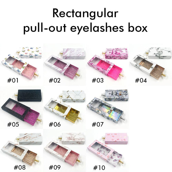 Rectangular pull-out eyelashes box – Cosmetic source factory